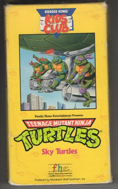 TMNT TEENAGE MUTANT Ninja Turtles Burger King VHS Band - Sky Turtles ...