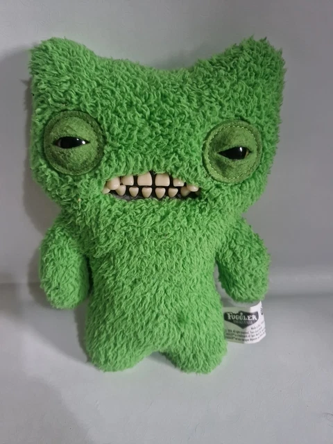 FUGGLER FUNNY UGLY Monster Rare Munch Munch Green Soft Plush Toy Spin ...