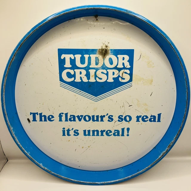 RARE VINTAGE 1970S 1980s Tudor Crisps Round Circular Pub Tray £20.00 ...