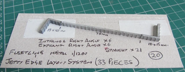 JETTY EDGE LAYOUT System 33 pieces by Fleetline, Scale 1/1200 1/1250 ...