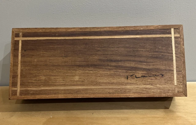 PETITE BOÎTE RECTANGULAIRE en Bois Signée Chocolatier Pralus EUR 14,90 ...