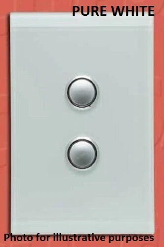 CLIPSAL SATURN SERIES GRID & PLATE ASSEMBLY 2-Gang Switch/Push Button ...