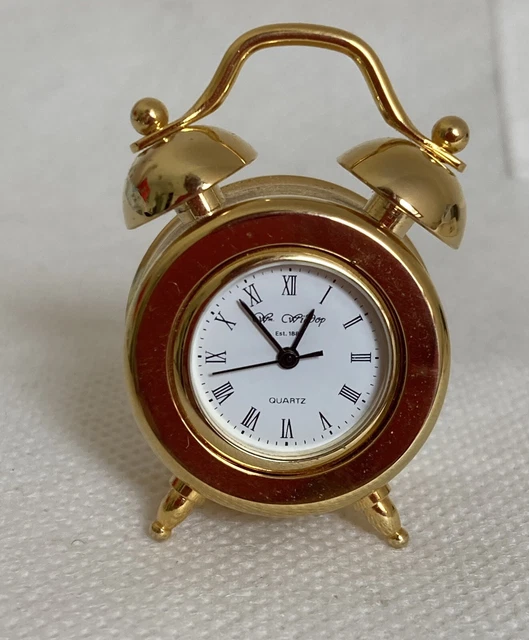 VINTAGE WILLIAM WIDDOP Miniature Quartz Clock Working New Battery ...