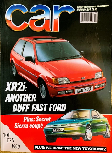 CAR MAGAZINE JAN-1990 - Ford Fiesta XR2i, Citroen XM, Toyota MR2, BMW ...