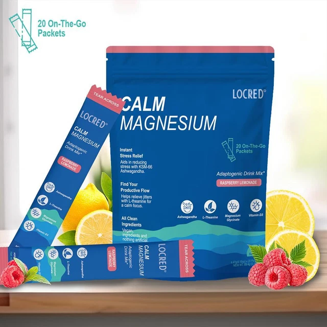 CALM MAGNESIUM POWDERED Drink Mix Supplements for Relaxation & Focus ...
