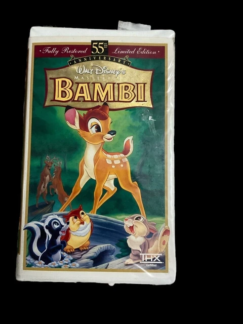 BAMBI: 55TH ANNIVERSARY Walt Disney's Masterpiece (VHS, Limited Edition) £5.72 - PicClick UK