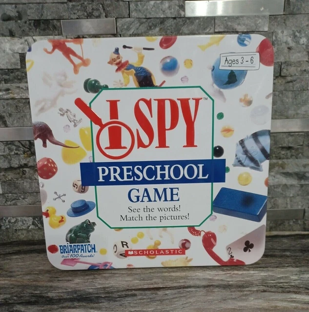 SCHOLASTIC BRIARPATCH I Spy Preschool 24pc Matching Game W Collectible ...