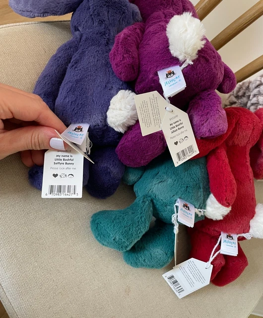 JELLYCAT BUNNY SET winter 2025 -Bashful Teal, Saffyre, Redcurrant, Luxe Pine £187.88 - PicClick UK