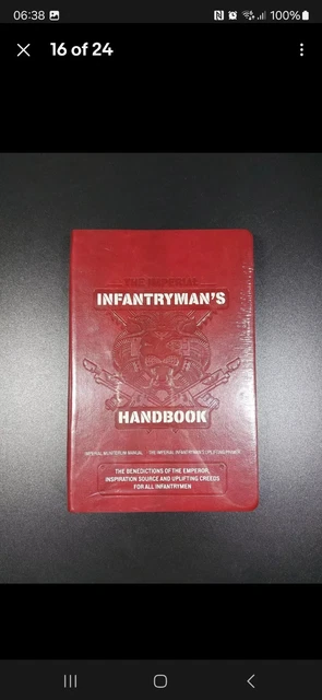 BLACK LIBRARY WARHAMMER 40k The Imperial Infantryman's Handbook Red £ ...