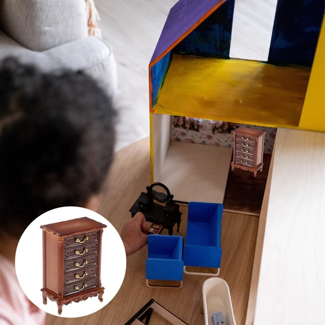 MINIATURE FURNITURE MODEL Living Room Tiny Cabinet Dollhouse Kitchen ...