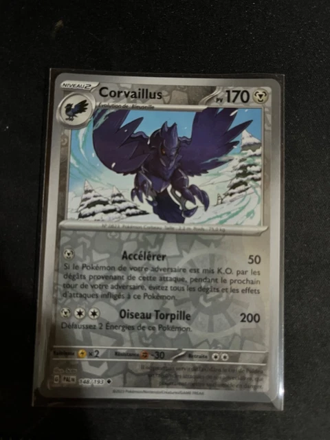 CARTE POKEMON CORVAILLUS 148/193 REVERSE EV2 Ecarlate et Violet PAL FR ...