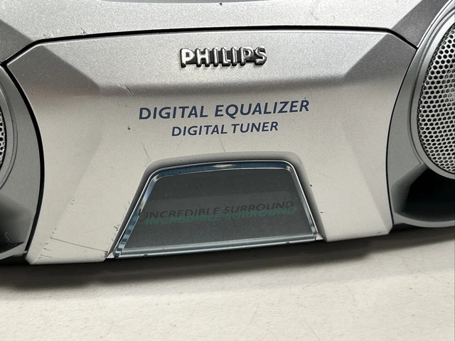 VINTAGE PHILIPS CD Radio Cassette Player Recorder Boombox AZ1560 Tested ...