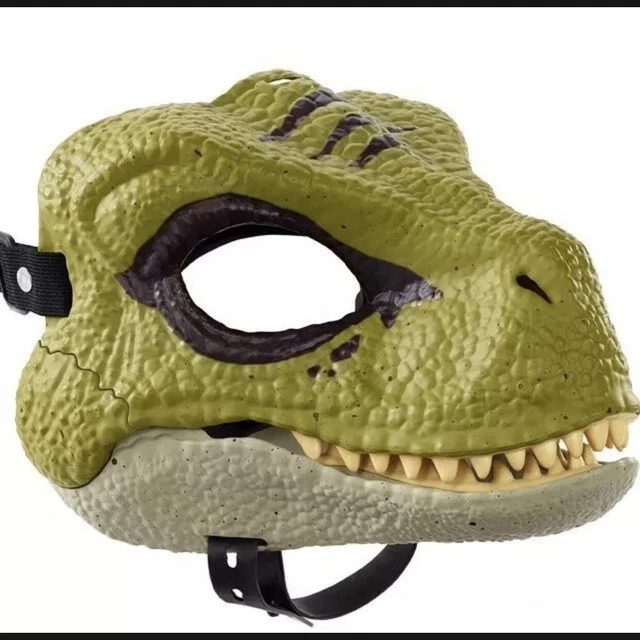 JURASSIC WORLD CAMP Cretaceous Velociraptor Green Dino Mask Raptor ...
