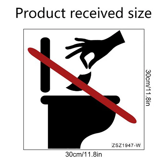 WARNING SIGNS TOILETS Are Prohibited From Throwing Garbage Car Stickers ...
