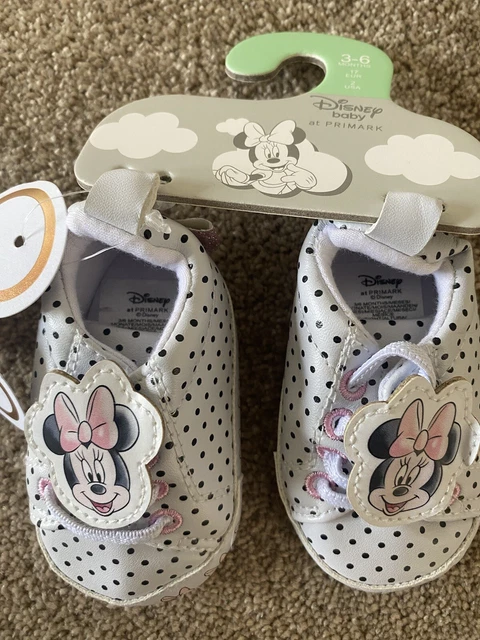PRIMARK DISNEY MINNIE Mouse White Pink Shoes 3-6 Months £1.80 - PicClick UK