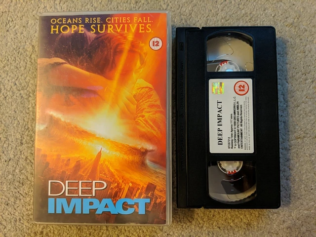 DEEP IMPACT (1998) Original VHS Big Box Rental Edition. Morgan Freeman ...