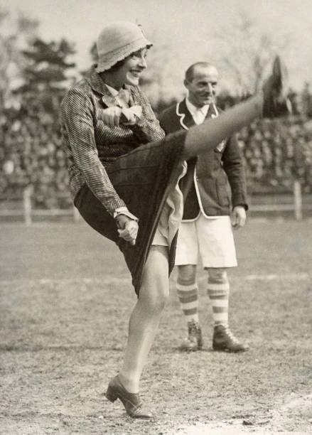 FRENCH FILM ACTRESS Gaby Morlay kicking off 1920 Historic Old Photo $9. ...