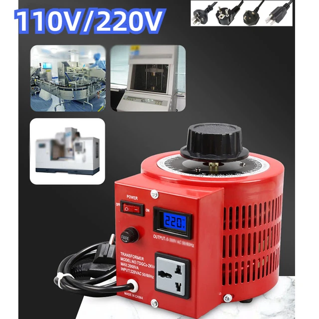 0.5/1/2/3KVA VARIABLE VOLTAGE Regulator Metered Variac Transformer 0 ...