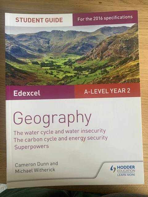 EDEXCEL A-LEVEL YEAR 2 Geography Student Guide: Water/Carbon Cycle ...