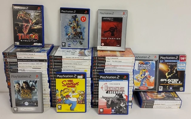 66 X PS2 Games JobLot- Kingdom Hearts Turok Sonic Red Faction Simpsons ...