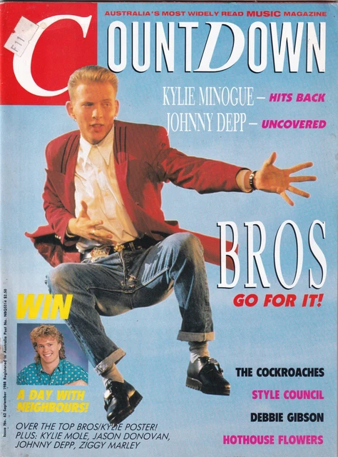 COUNTDOWN MAGAZINE SEP 1988 Bros Kylie Minogue Debbie Gibson Schnell ...