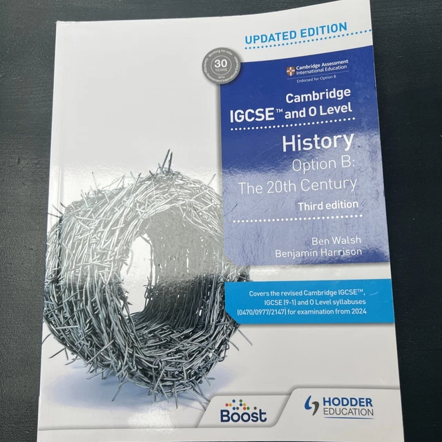 GUIDES DE RÉVISION IGCSE Cambridge History Option B 20ème siècle EUR 3,50 - PicClick FR