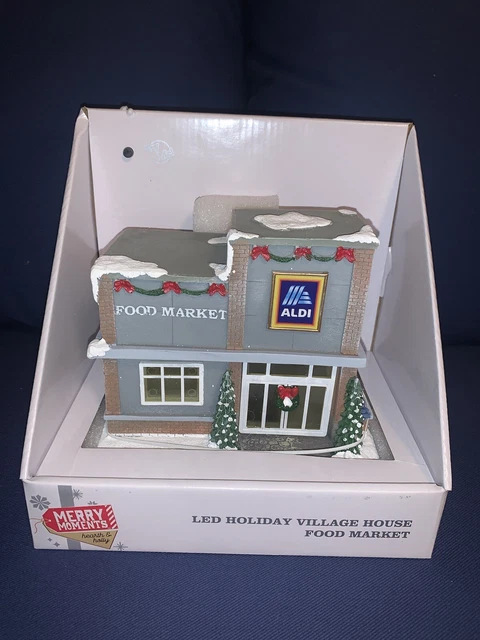 ALDI GROCERY STORE Christmas Village House 2022 Lights Up Aldi Fan New ...
