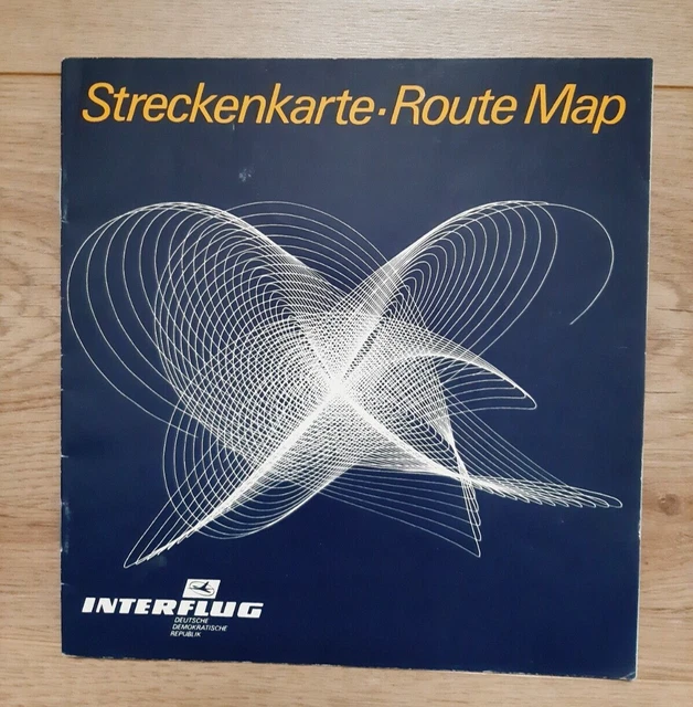 DDR * INTERFLUG * Streckenkarte * Route Map * Stand 1983 EUR 1,00 ...