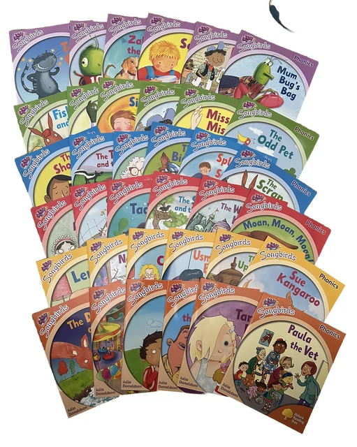 SONGBIRDS PHONICS OXFORD Reading Tree Full Set Levels 1-6 All 36 Books ...