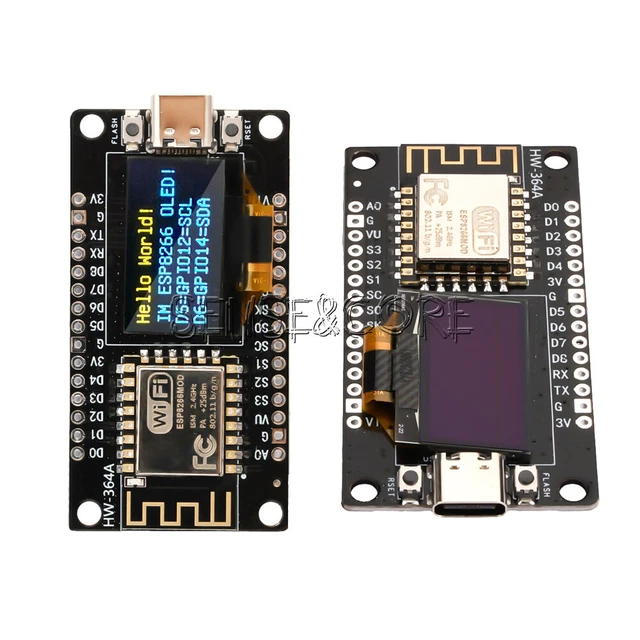NODEMCU ESP8266 DEVELOPMENT Board 0.96" OLED Display CH340 Driver ...