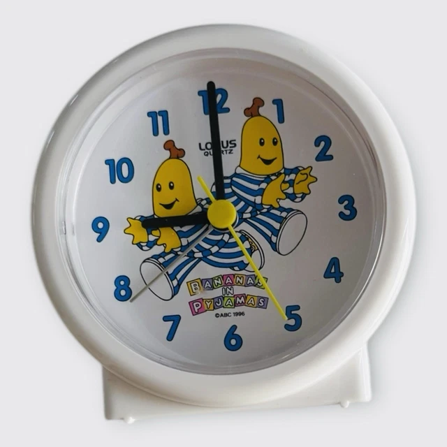 VINTAGE BANANAS IN PYJAMAS ABC LORUS QUARTZ clock 1996 Tested And ...