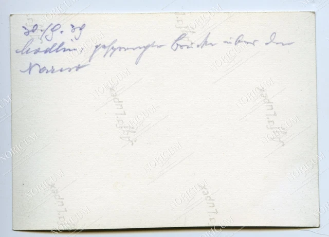 FOTO POLEN FELDZUG Vormarsch Festung Modlin gesprengte Narew Brücke WH ...