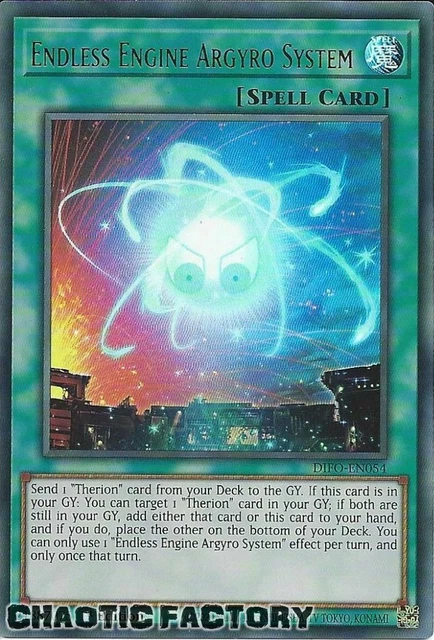 YUGIOH DIFO-EN054 ENDLESS Engine Argyro System Ultra Rare 1st Edition ...