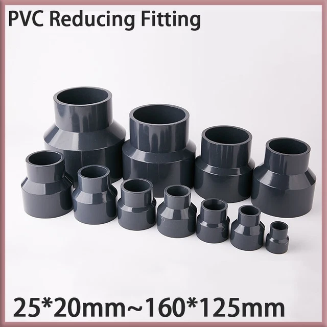 PVC GREY REDUCING Fitting Concentric Reducer Connector Socket Coupling ...