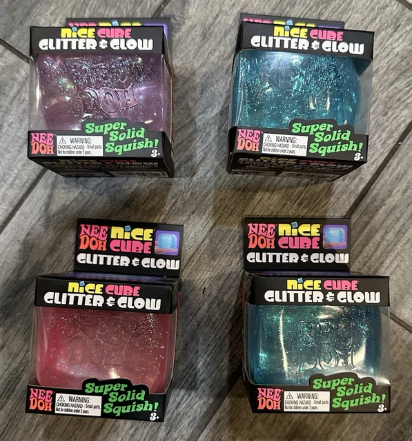 NEEDOH NICE CUBE Glitter and Glow, Nee Doh Squishy Ice Cube X 1 $29.37 ...