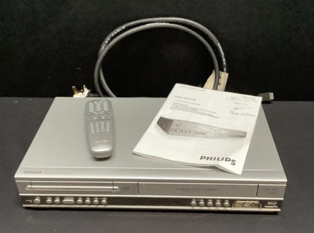 PHILIPS DVD PLAYER & VHS Video Recorder with Remote DVP3100V - Tested £ ...