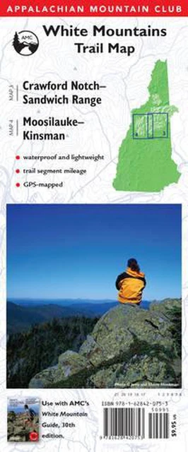 AMC WHITE MOUNTAINS Trail Map: Map 3-4: Crawford Notch-Sandwich Range ...