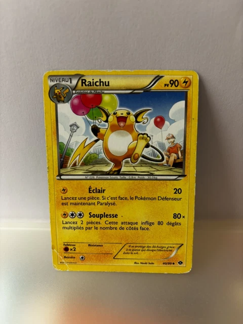 CARTE POKÉMON RAICHU 40/99 Destinées Futures VF Année 2012 EUR 1,00 ...