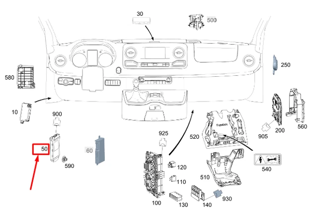 MERCEDES-BENZ SPRINTER 907 Ignition Lock Control Unit A9079002404 NEW ...
