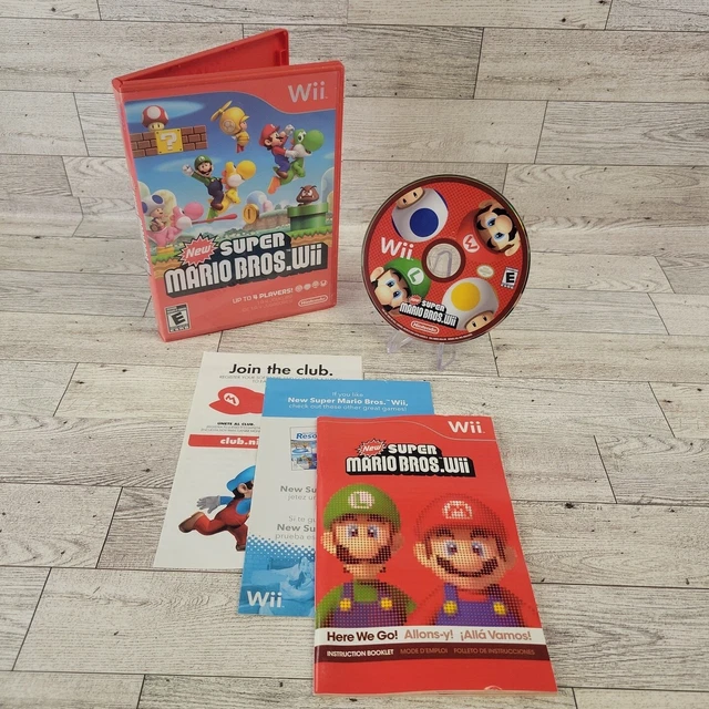 NEW SUPER MARIO Bros Wii Nintendo Wii Complete Video Game Family Fun ...