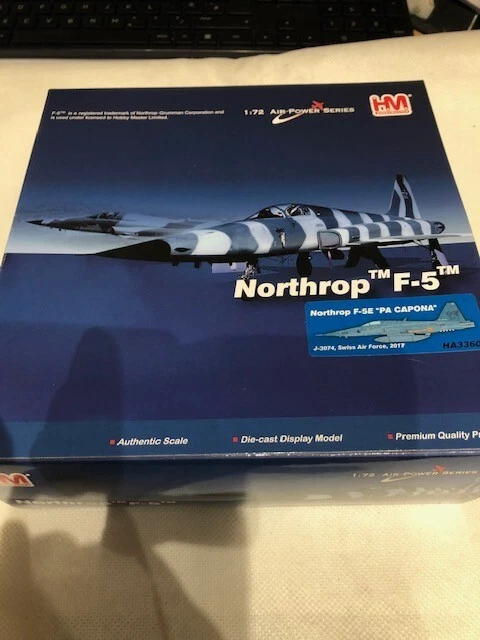 HOBBY MASTER 1:72 Northrop F-5E Pa Capona J-3074 Swiss Air Force 2017 £ ...
