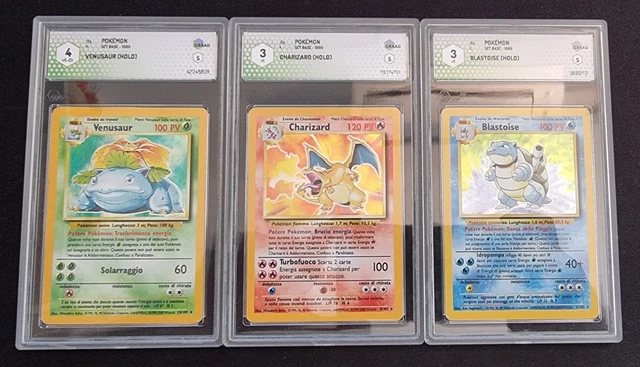 CARTE POKEMON SET Base Trio Charizard Blastoise Venusaur HOLO No Psa ...