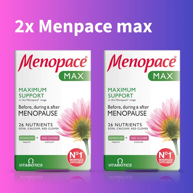2 X VITABIOTICS Menopace Max Tablets - Pack of 84 £31.00 - PicClick UK