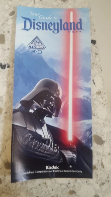 DISNEYLAND STAR WARS Park Map + FREE NFR Neon Fly Ride Golden Rat ...