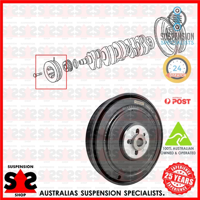BELT PULLEY, CRANKSHAFT Suit VW Crafter 30-50 2.0 TDI CRAFTER 30-50 Van ...