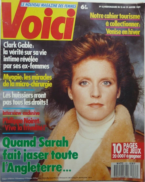 1988: SARAH FERGUSON_CLARK Gable_Jeanne Mas_Barbara_Sting_Mathilda May ...