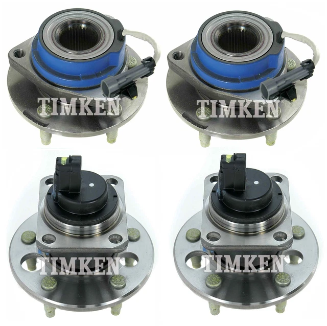 FRONT AND REAR Wheel Bearing & Hub Assembly Kit Timken For Cadillac ...