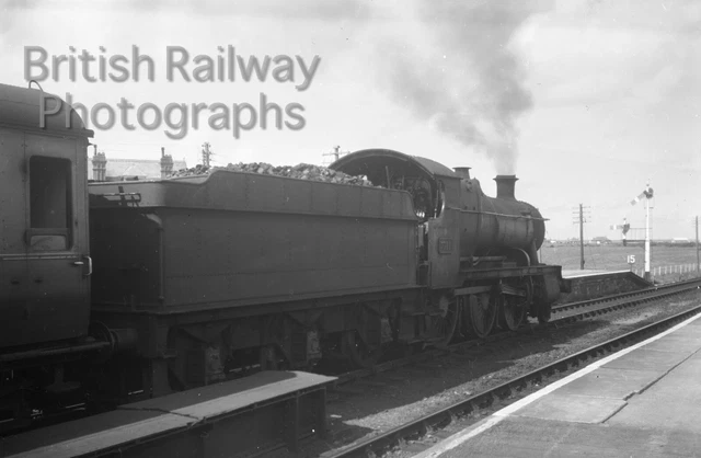 LARGER NEGATIVE BR British Railways Steam Loco 7314 Class 43xx at Tywyn ...