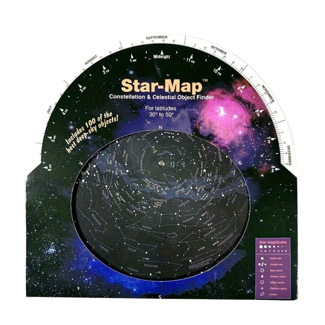 DETAILED ASTRONOMICAL WHEEL Star Locator Chart For Enhancing Learning ...