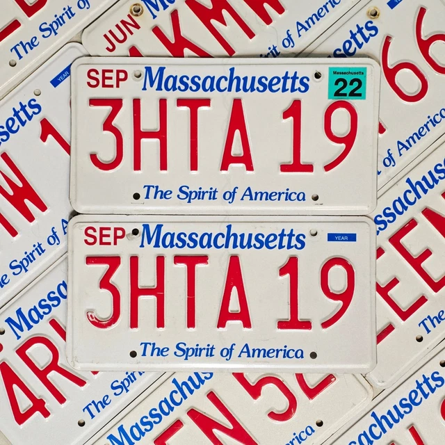 MASSACHUSETTS LICENSE PLATE Pair 🔥FREE📬🔥 1 Random Matching Set $27.94 ...